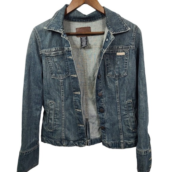 Calvin Klein | Jackets & Coats | Calvin Klein Medium Wash Denim Jacket ...